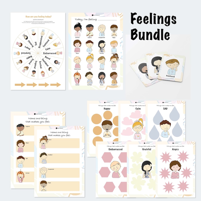 Printable Feelings Bundle, Social Emotional Learning, Social Skills ...
