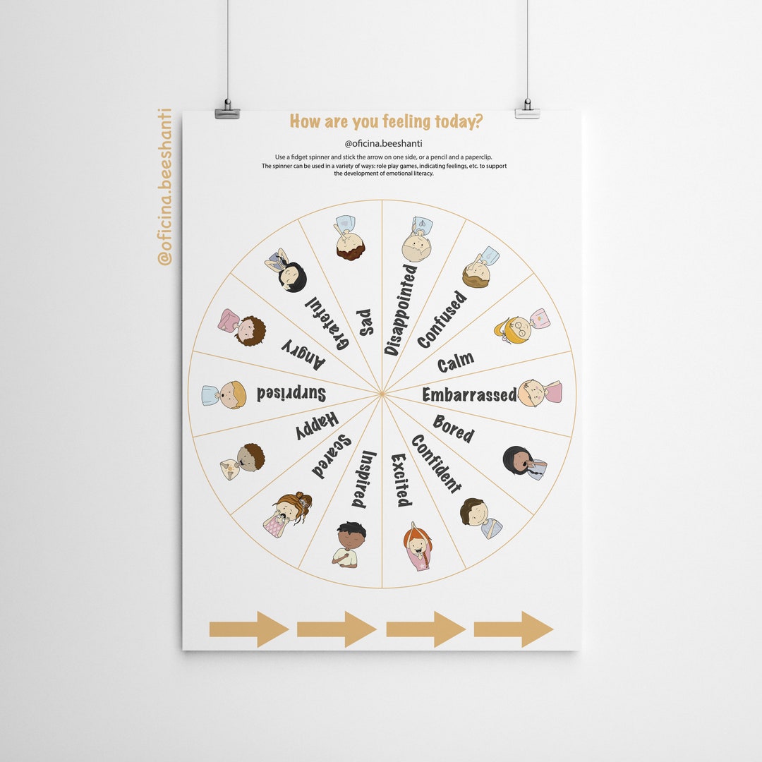 Emotions Spinner Wheel Printable, Preschool Morning Basket, Homeschool ...