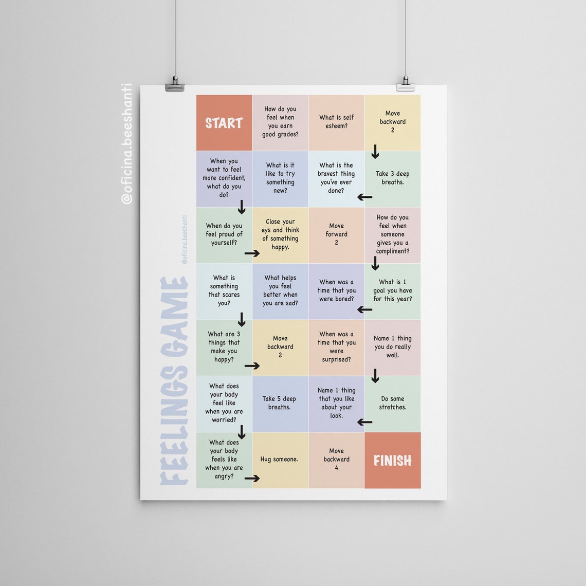Feelings Game for Kids of All Ages, Easy Board Game Activity for Party ...