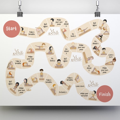 Yoga Game for Kids of All Ages Easy Board Game Activity for | Etsy