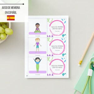 Juego De Memoria Con Posturas De Yoga | En Español | Yoga Para Niños ...
