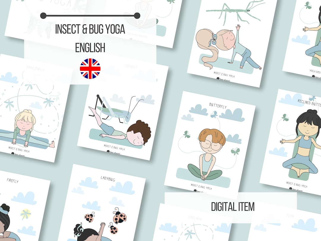 Insect & Bug Yoga Cards for Kids - 16 Asanas + 1 Pranayama | INSTANT ...