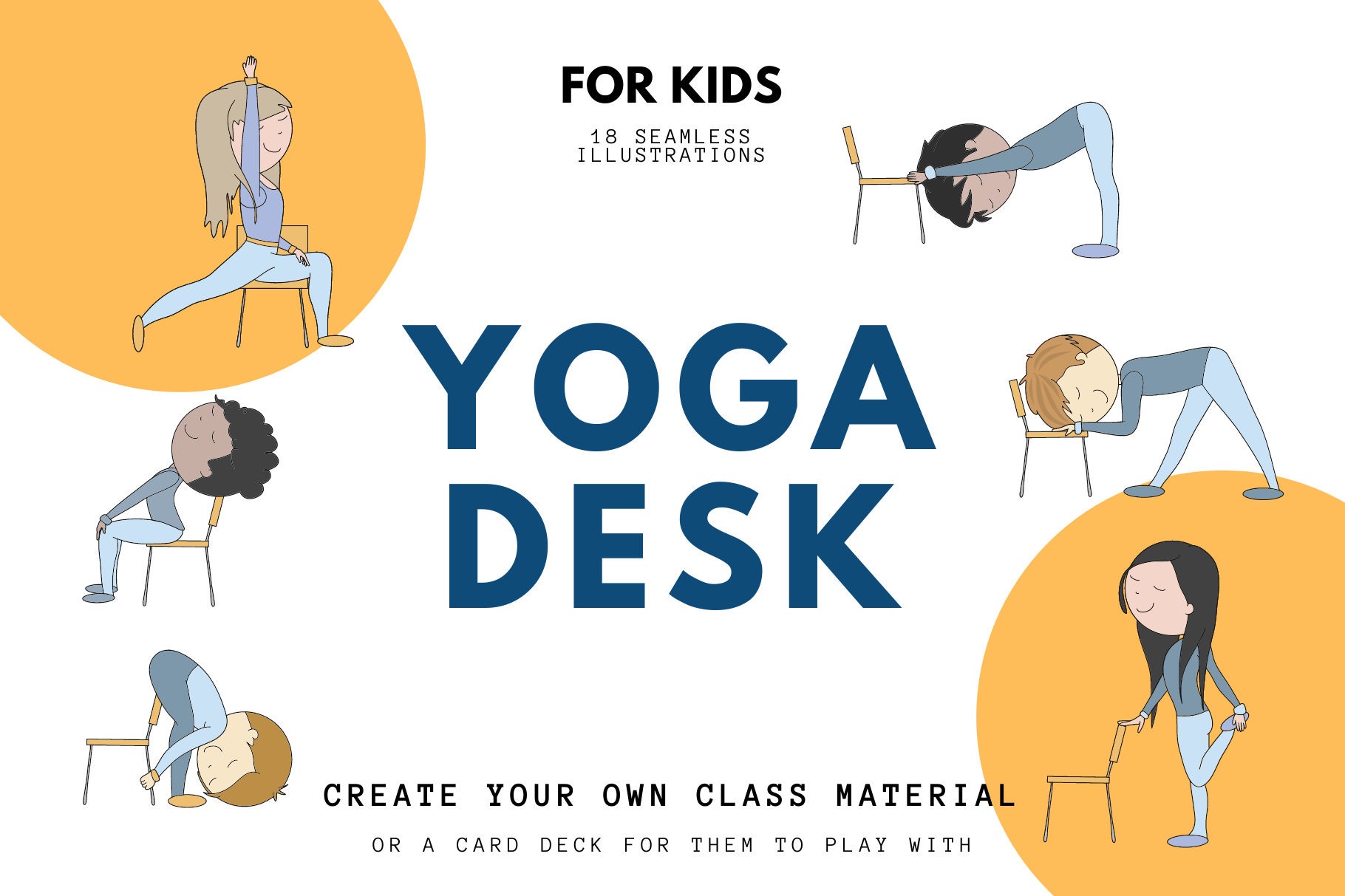 CLIPART - Desk Yoga, Chair Yoga for Kids | Yoga at Your Desk | Office ...