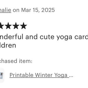 Printable Winter Yoga Cards for Kids - 20 Asanas With Animals and Other ...