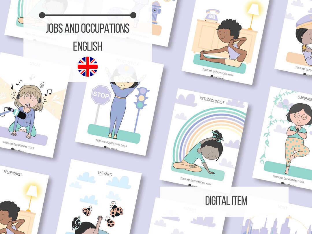 Printable Jobs and Occupations Yoga Cards for Kids - 29 Asanas Inspired ...