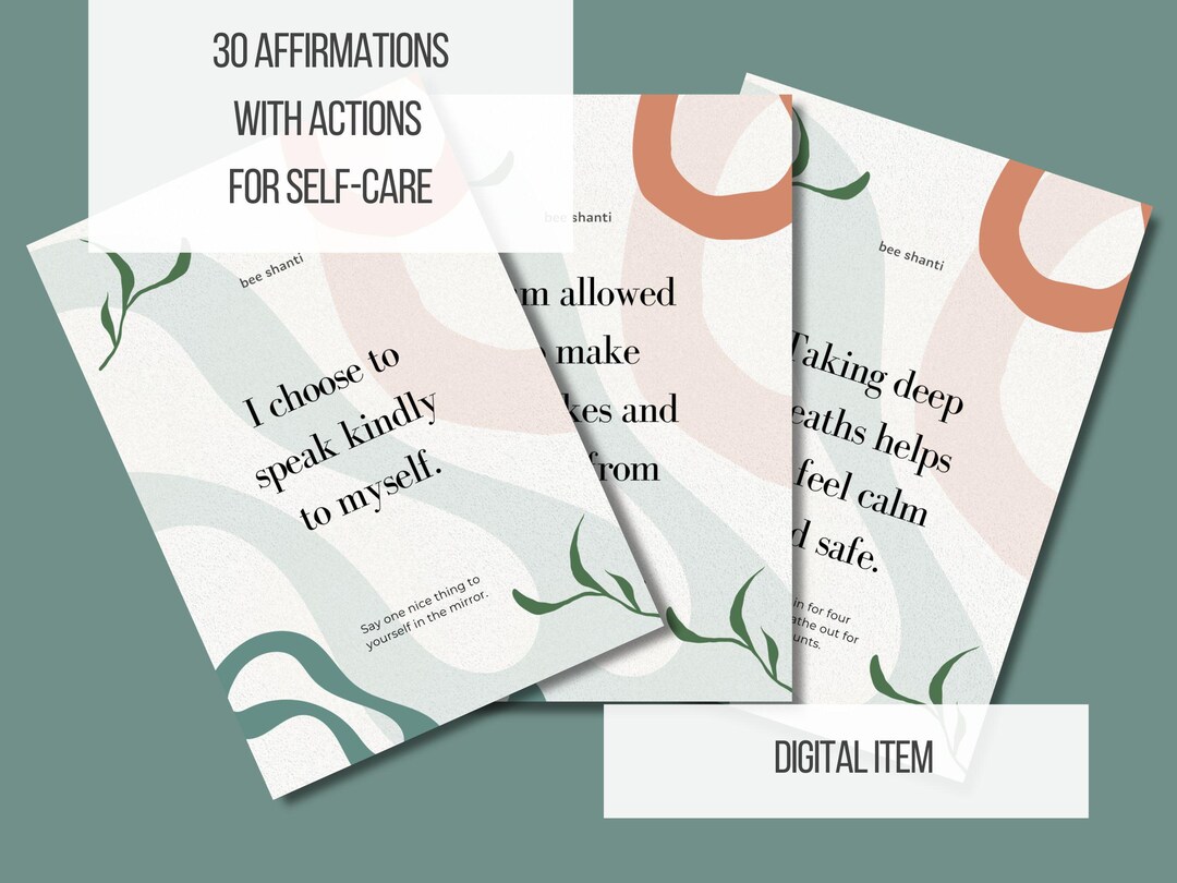 Self-care Affirmation Cards - Mindfulness and Self-love Deck - Daily ...