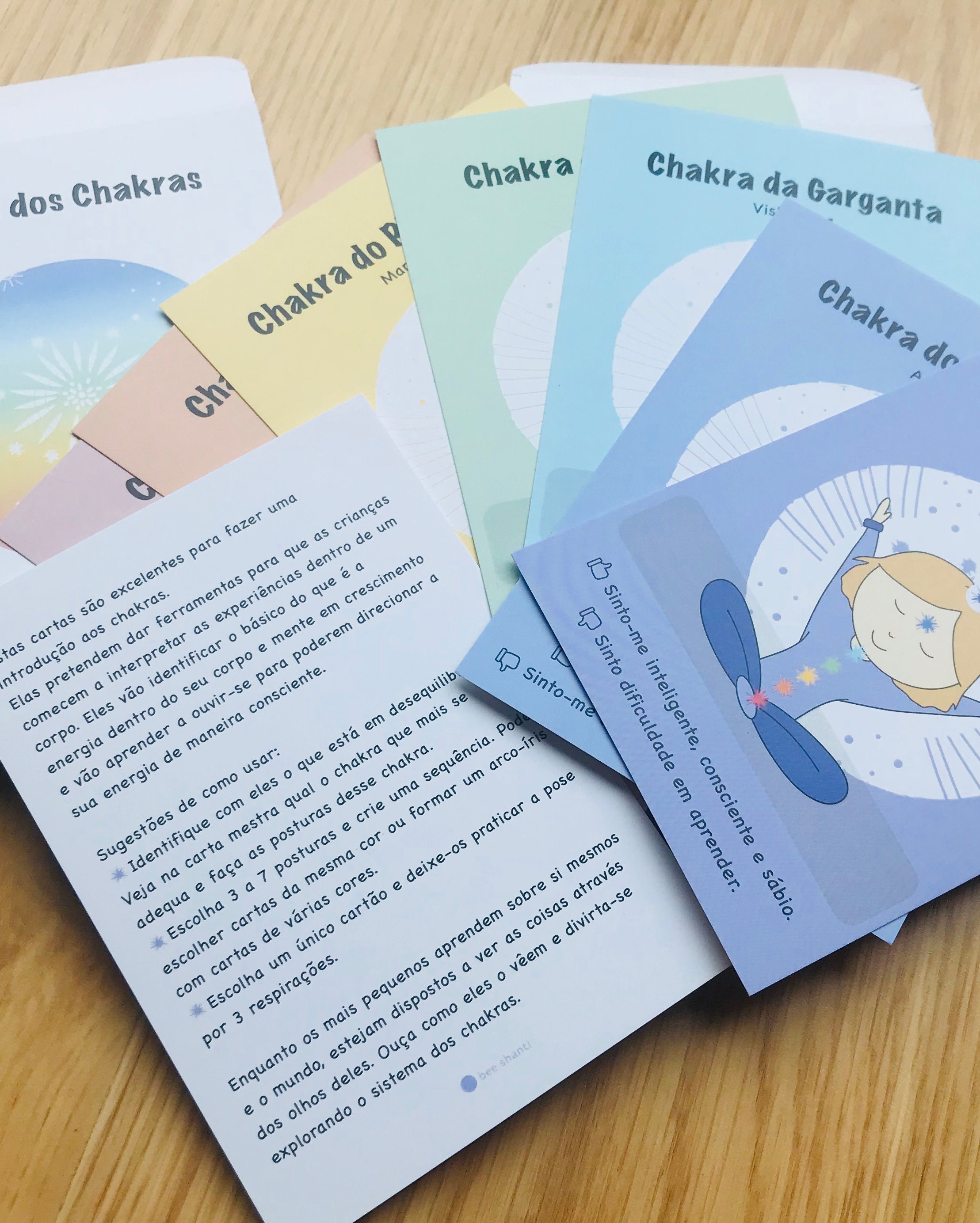 Printable Chakras Cards for Kids, Yoga Cards, Kids Activities - English ...