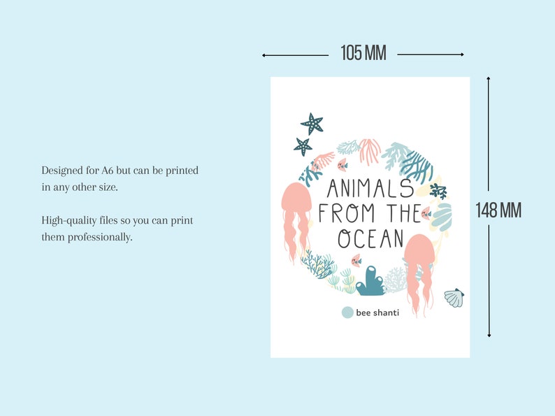 Printable Ocean Animals Yoga Cards for Kids - 17 Cards With Animals ...