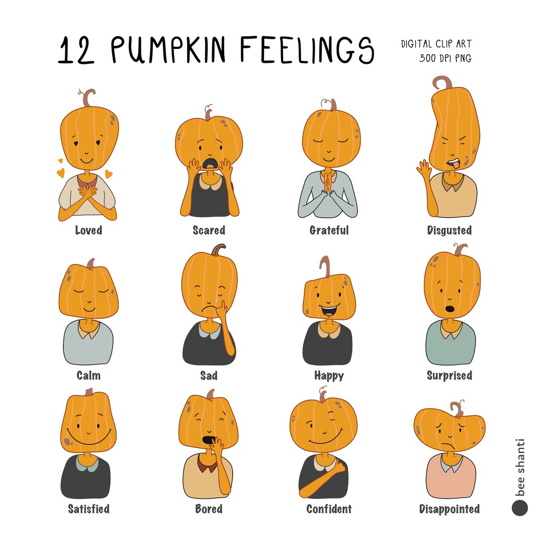 Emotions Clip Art, Educational Kids Expressions for Teachers, Social ...