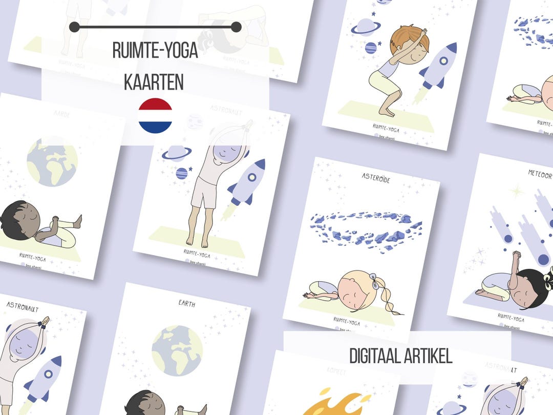 Space Yoga Cards for Kids: Cosmic Poses, Mindfulness Activity (PDF ...