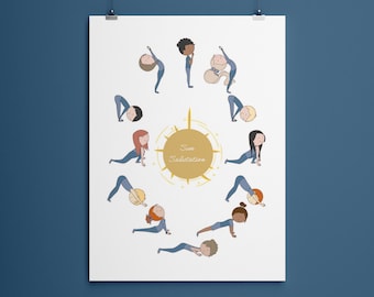 Sun Salutation Poster - Etsy