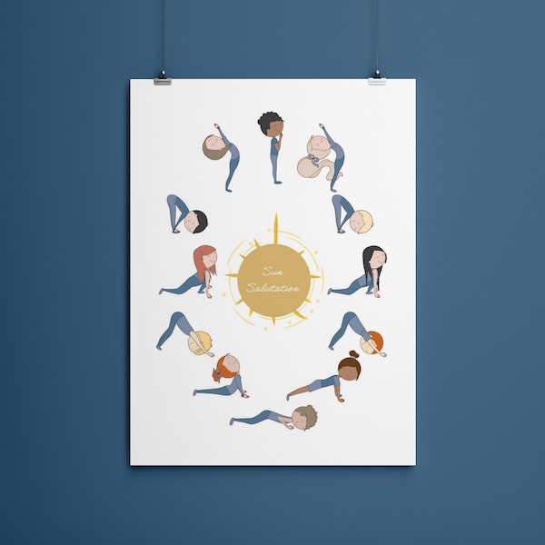 Sun Salutation Poster - Etsy