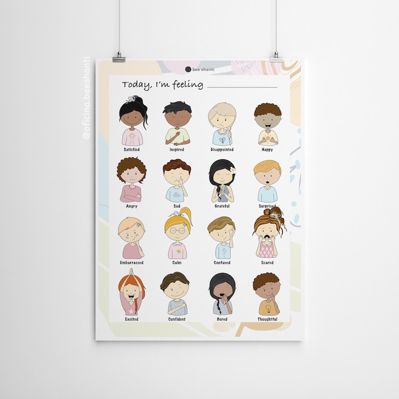 Printable Feelings Chart, Social Emotional Learning, Social Skills ...