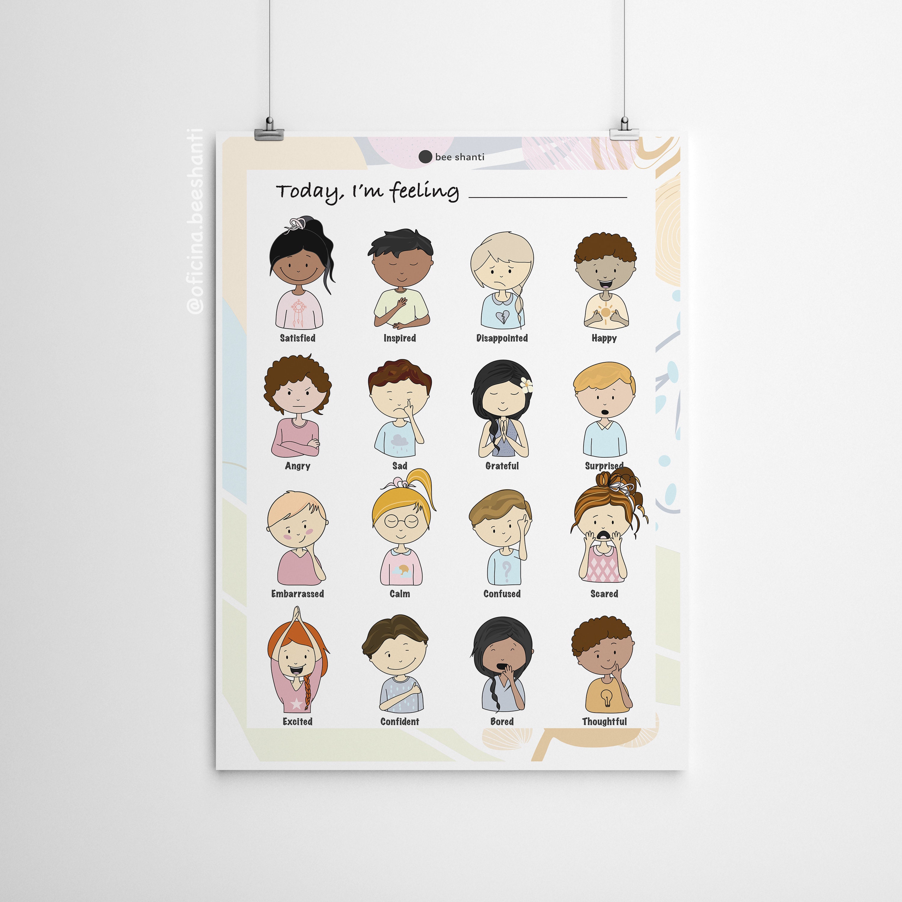 Printable Feelings Chart, Social Emotional Learning, Social Skills ...