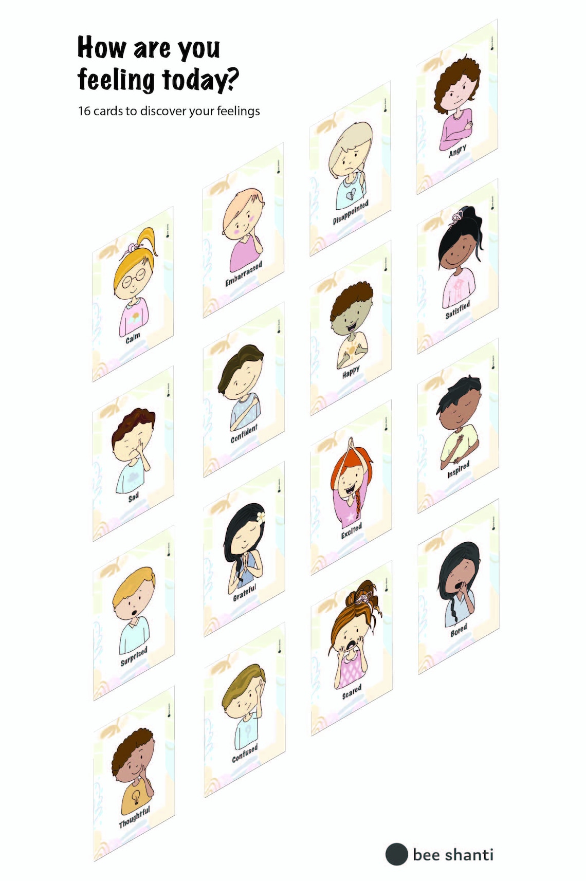 Printable Feelings Cards for kids School Activities | Etsy