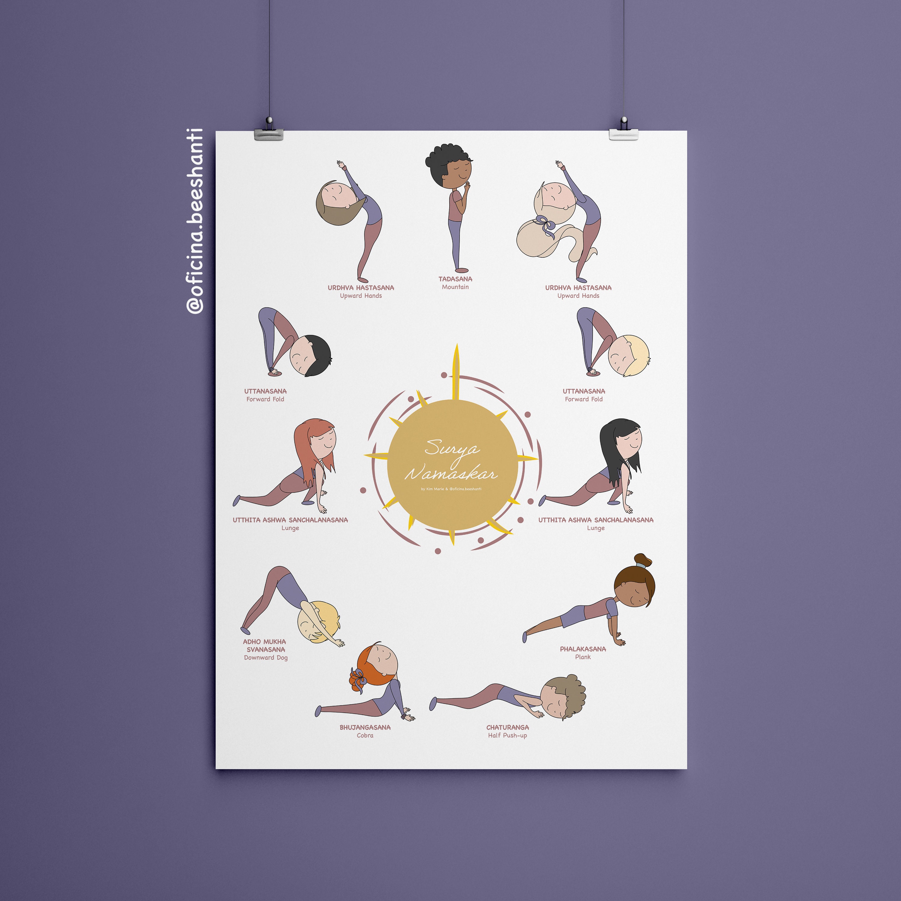 3 Kids Printable Sun Salutation Asana Posters, Art Print Instant ...