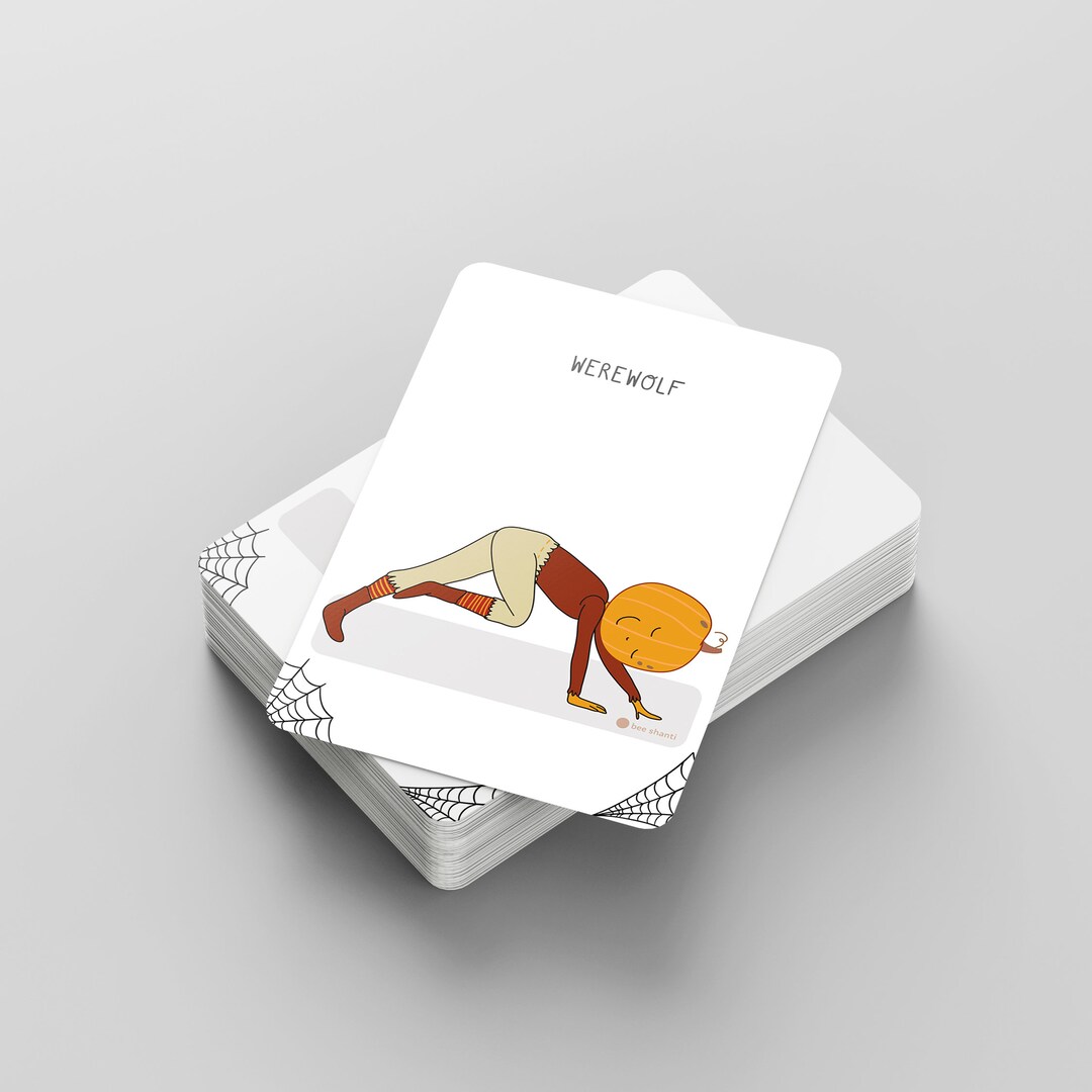 Halloween Card Deck, 13 Printable Yoga Cards | INSTANT DOWNLOAD - Etsy