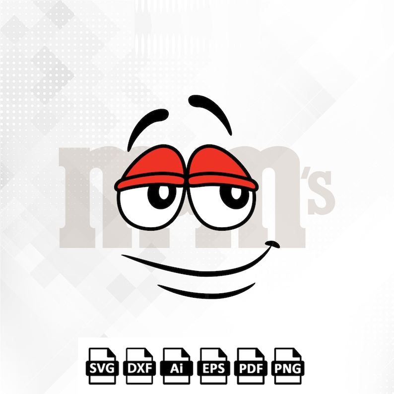 M&m's Faces SVG, M and M Silhouette, Letter M, 6 Cut File Svg Ai Eps ...