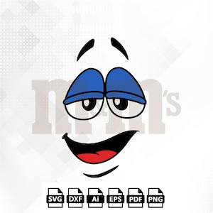 M&m's Faces SVG, M and M Silhouette, Letter M, 6 Cut File Svg Ai Eps ...