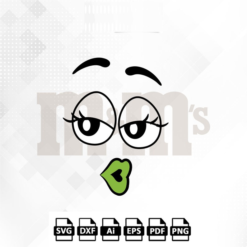 M&m's Faces SVG, M and M Silhouette, Letter M, 6 Cut File Svg Ai Eps ...