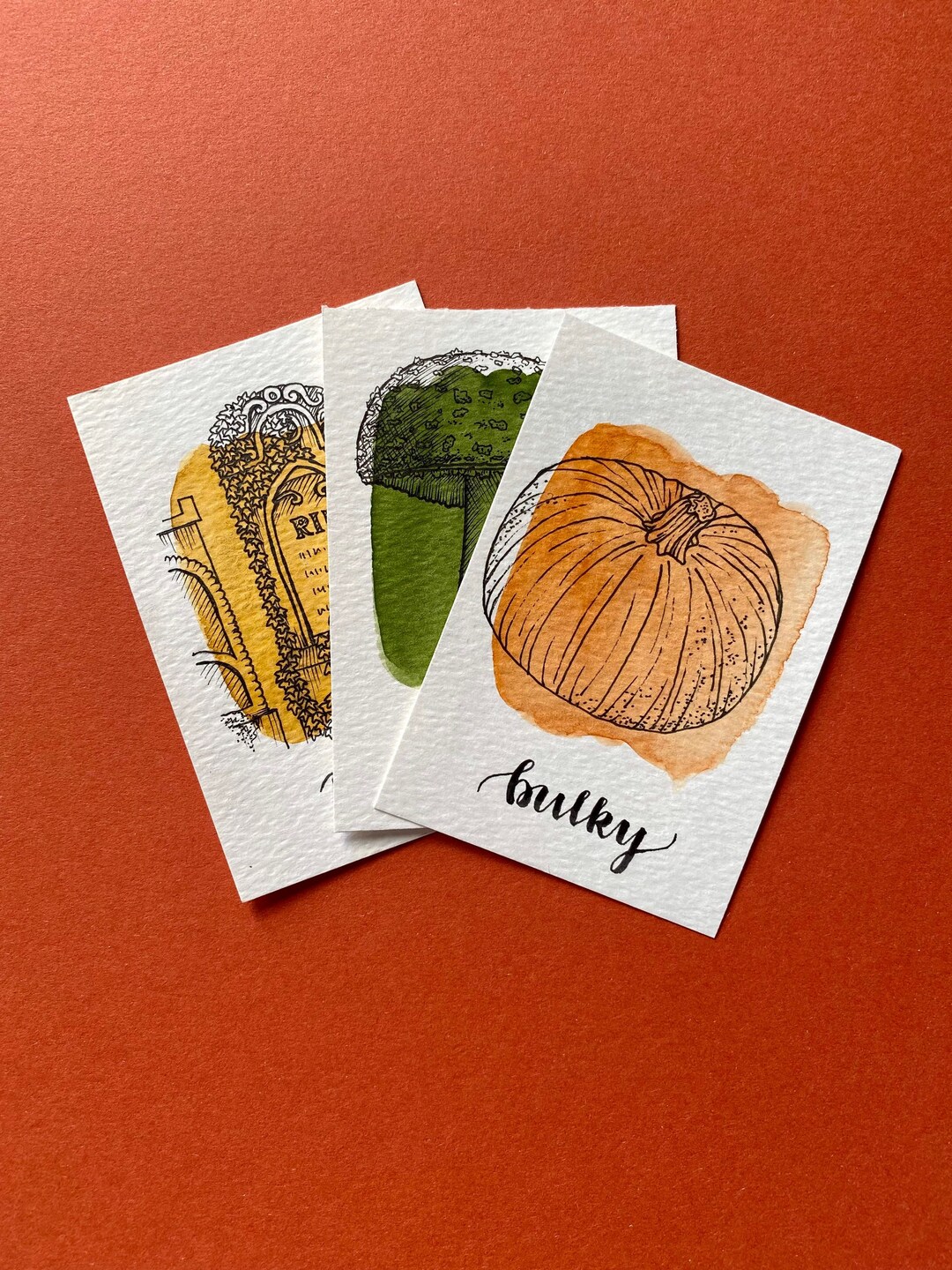 Autumn Card Set Bookmarks Gift Tags Souvenirs Thank - Etsy