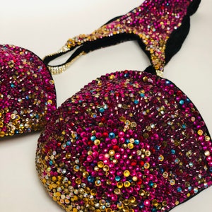 Competition Pageant Sparkle Bikini Bodybuilding Suit With - Etsy