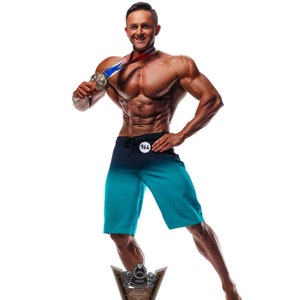 Men's Physique Board Shorts With Unique Color Posing Competition ...