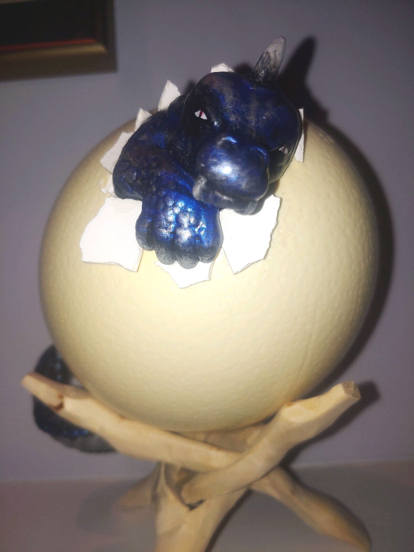 Silver-blue Dragon Hatching From dragon Egg - Etsy