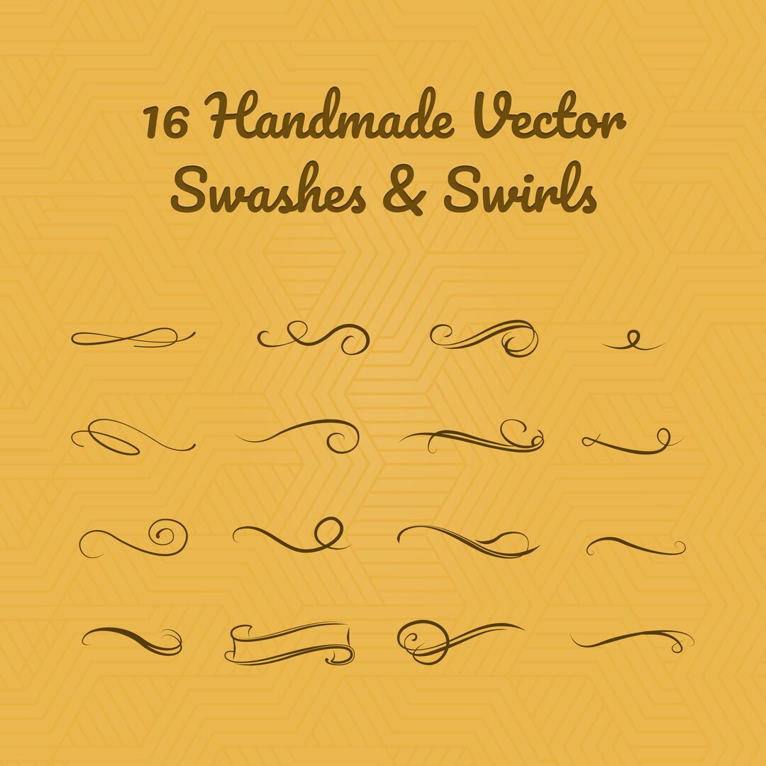 Vector Swirls, Swashes, Calligraphy, Ornamental Text Decorations, SVG ...