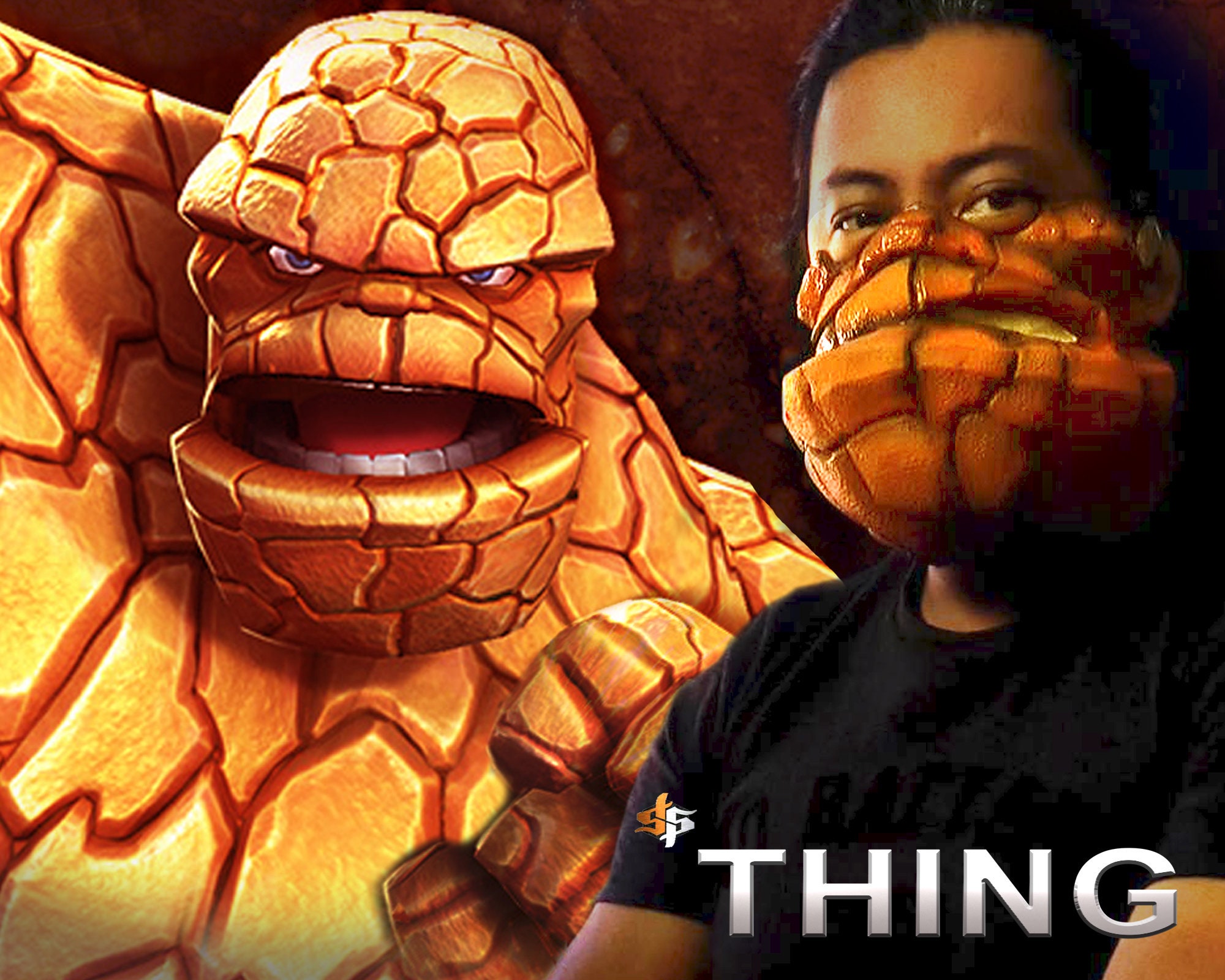The Thing Latex face mask fantastic four marvel | Etsy