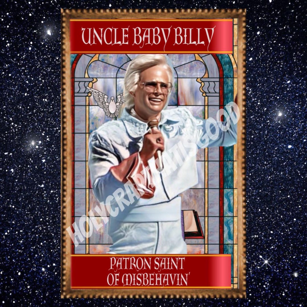 Uncle Baby Billy Righteous Gemstones Label for Prayer Candle Billy ...