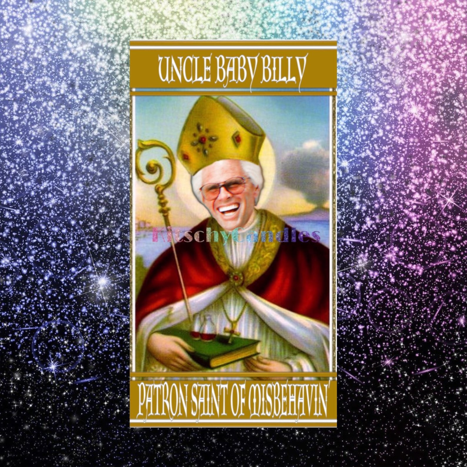 Uncle Baby Billy Righteous Gemstones Label for Prayer Candle Billy ...