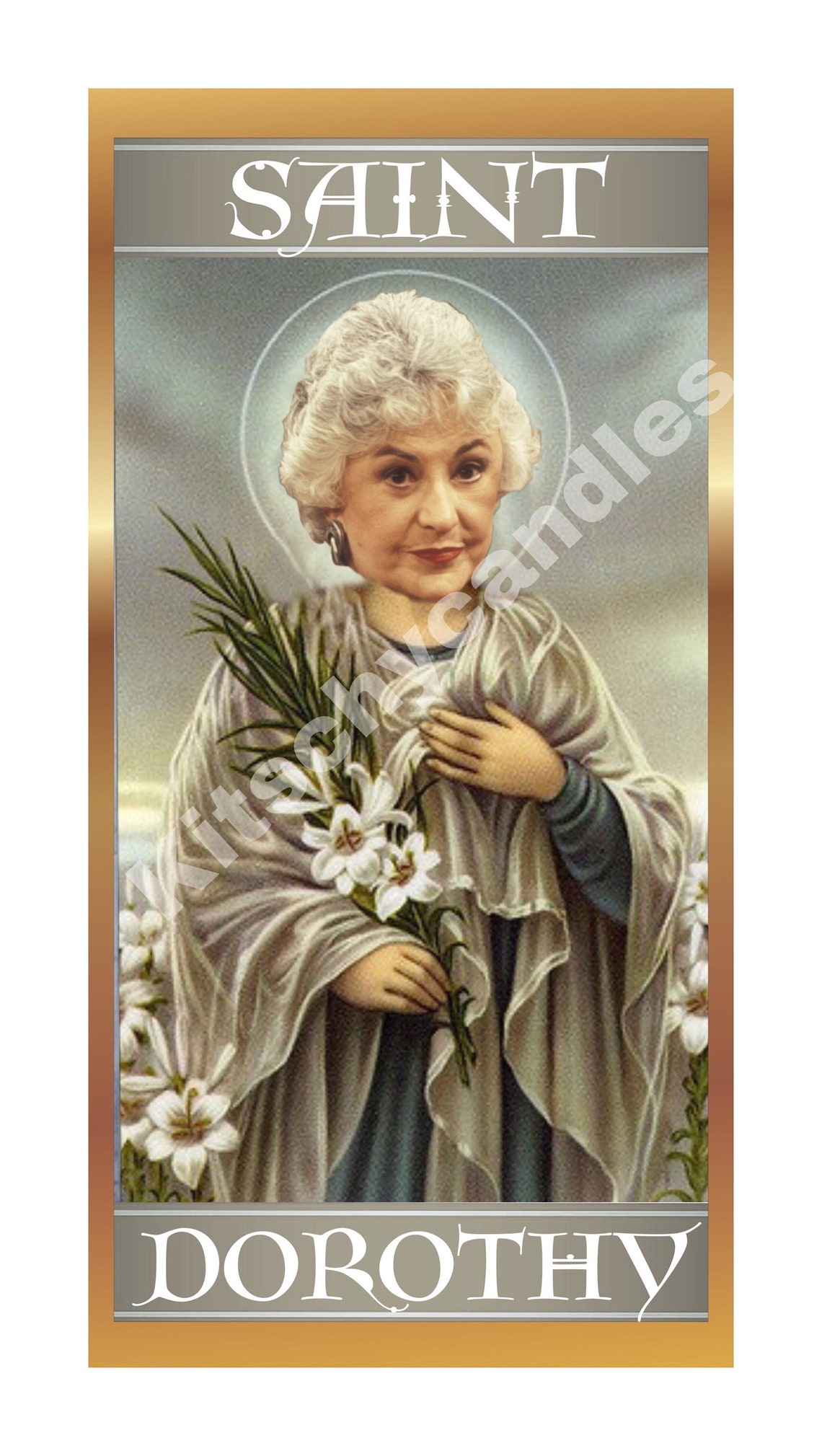 Saint Dorothy Label Sticker for Saint Prayer Candle Golden - Etsy