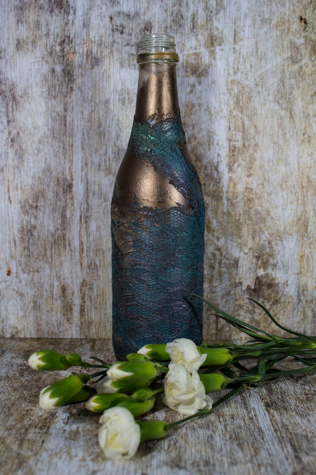 Bottle Covered in Lace - Etsy