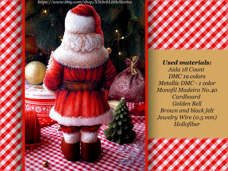 Santa Claus - 3D Cross Stitch Pattern. Christmas Cross Stitch Toy. - Etsy