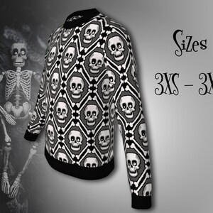 Skeleton Halloween Sweater. Custom Made Sweater. Costume - Etsy
