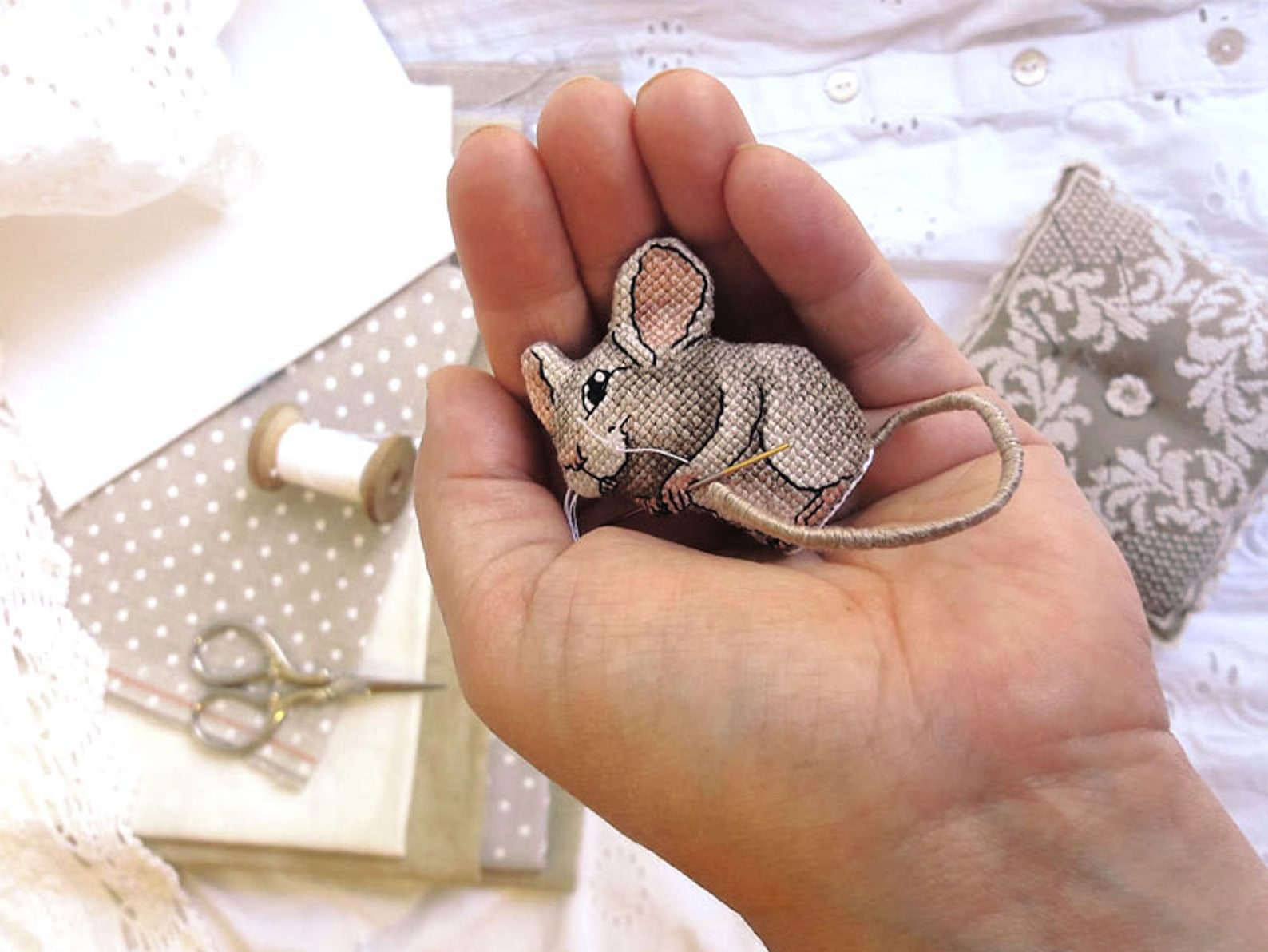 3D Mouse Cross Stitch Pattern. Vintage Cross Stitch Pattern | Etsy