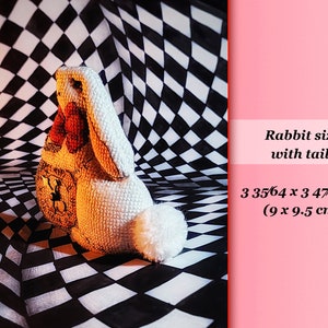 3D Cross Stitch Pattern - Follow the White Rabbit. Cross Stitch Toy ...