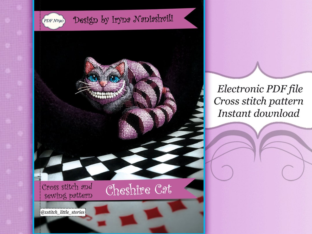 3D Cross Stitch Pattern - Cheshire Cat. Cross Stitch Toy Cat. - Etsy