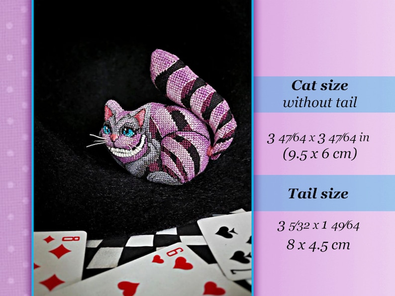 3D Cross Stitch Pattern Cheshire Cat. Cross Stitch Toy Cat. - Etsy