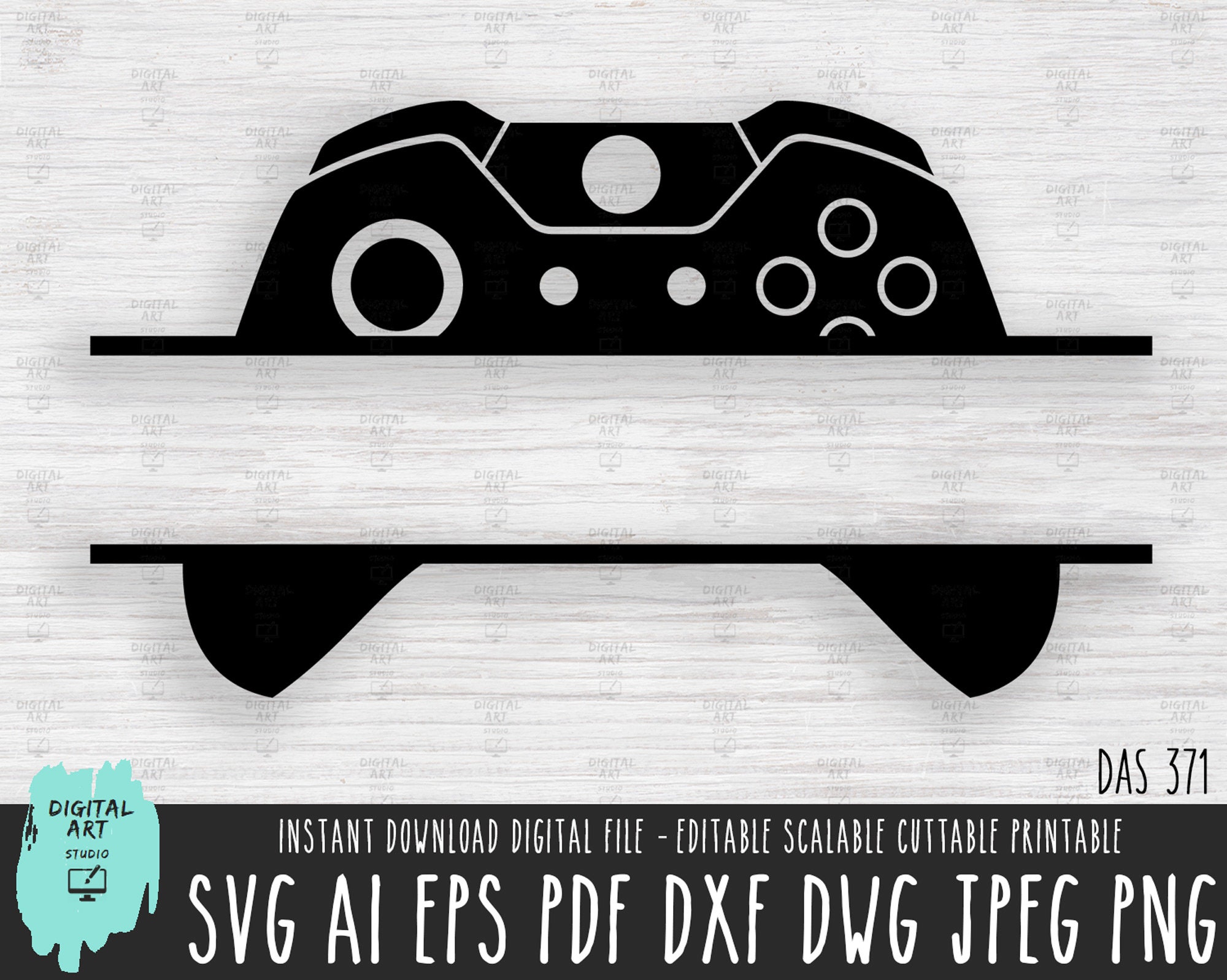 Controller Monogram SVG Joystick Solid Monogram Vector File - Etsy
