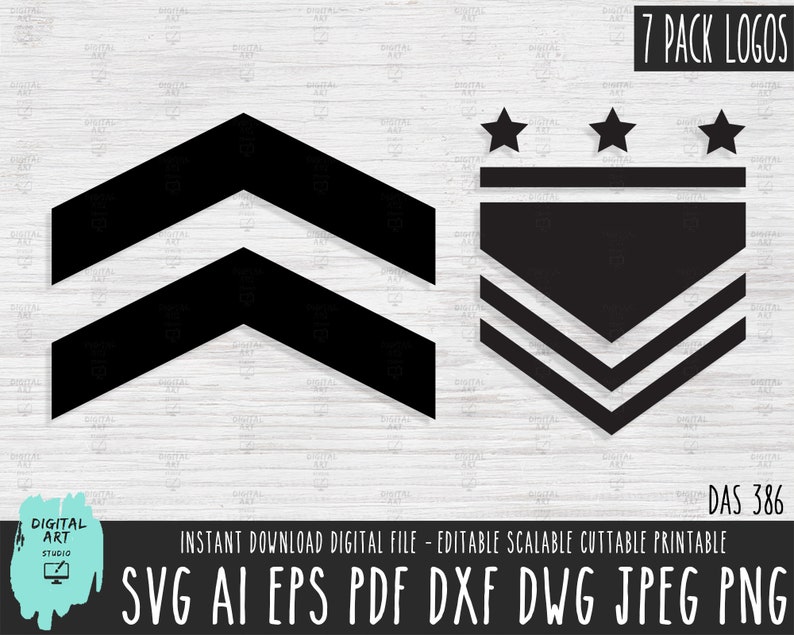 7 Army Hero Logo Bundle SVG Army Stencil Digital Download - Etsy