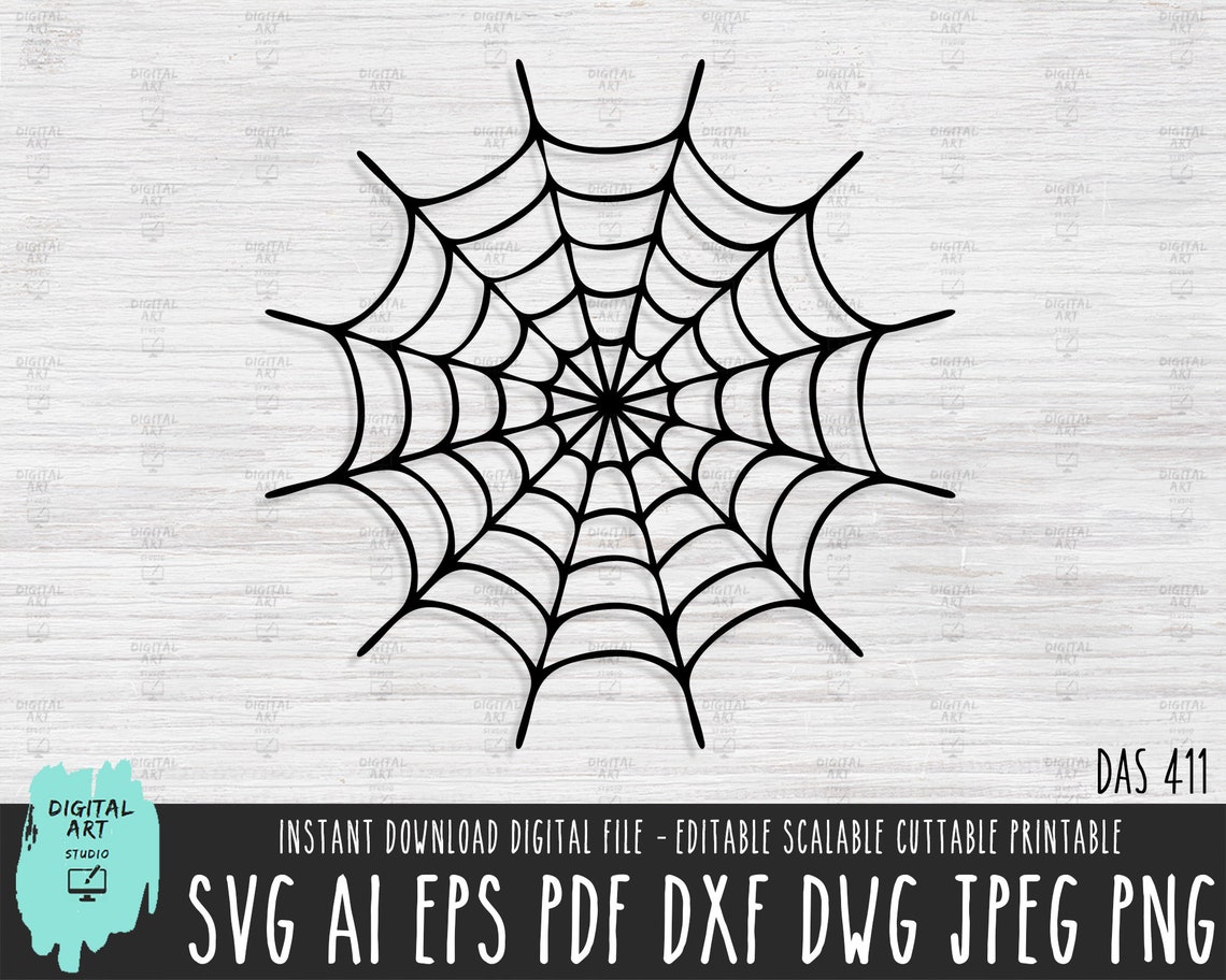 Spider Web Rounded SVG Spider Net Vector File Spider Pattern - Etsy