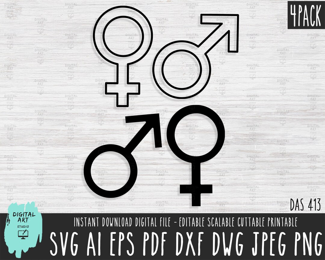 Male Female Sign SVG Bundle, Man Woman Symbol (digital Download) - Etsy