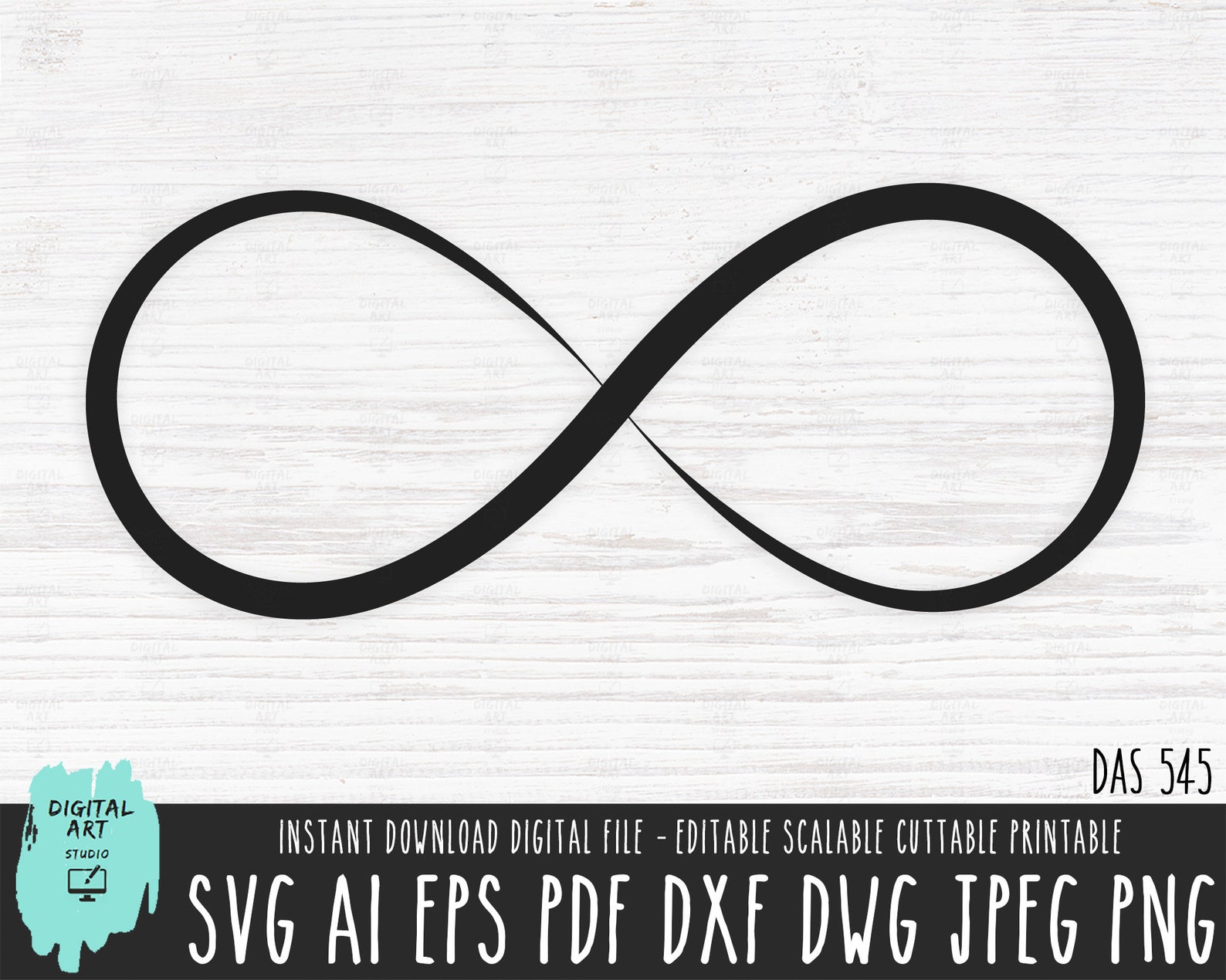 Infinity Symbol SVG, Silhouette Vector File, Infinity Symbol Cricut ...