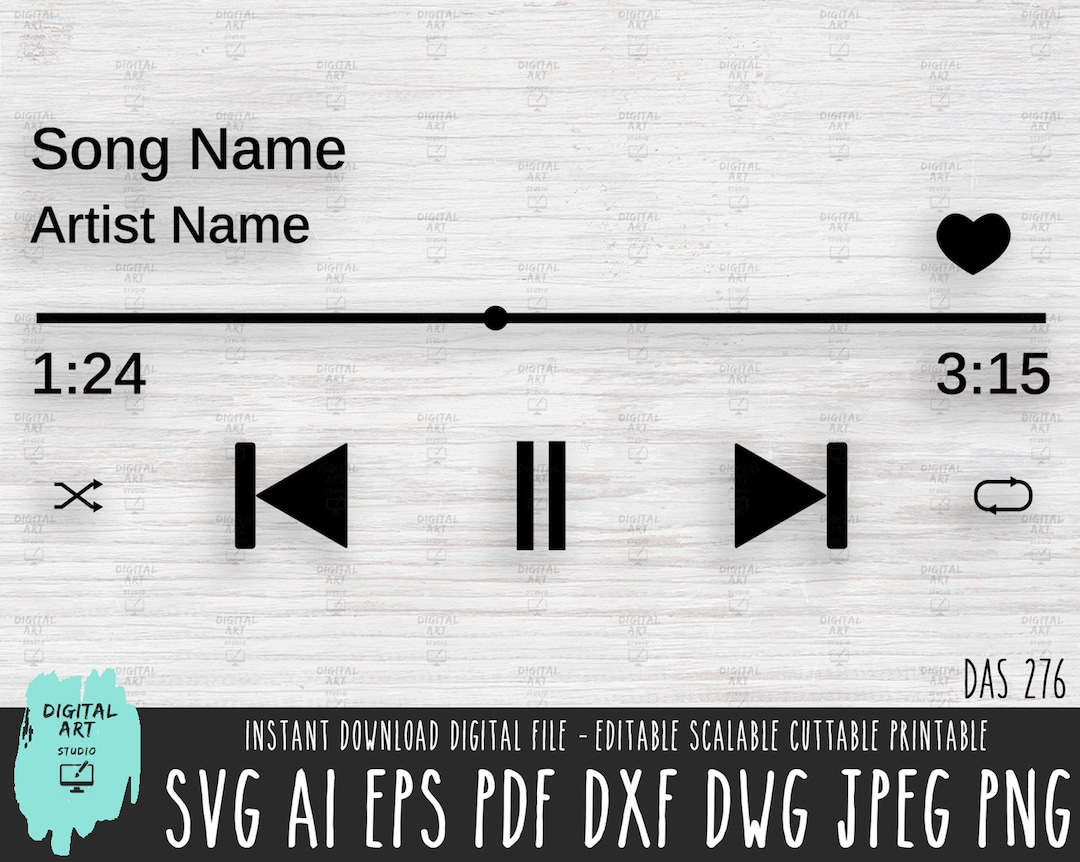 Music Pause Mobile Controls SVG, Spotify Audio Phone Buttons Vector ...