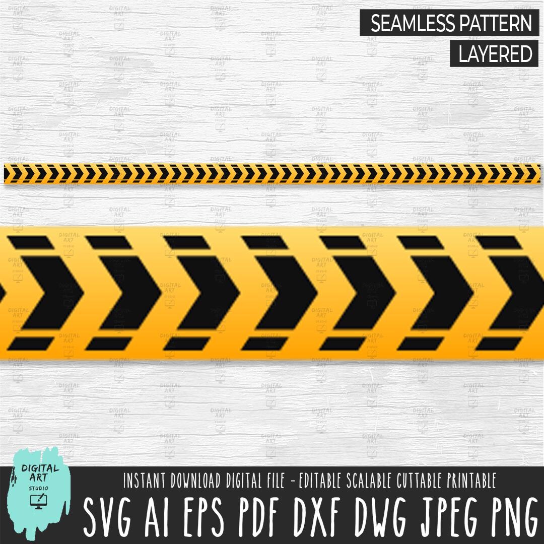 Warning Line Seamless Pattern SVG, Caution Texture (digital File) - Etsy