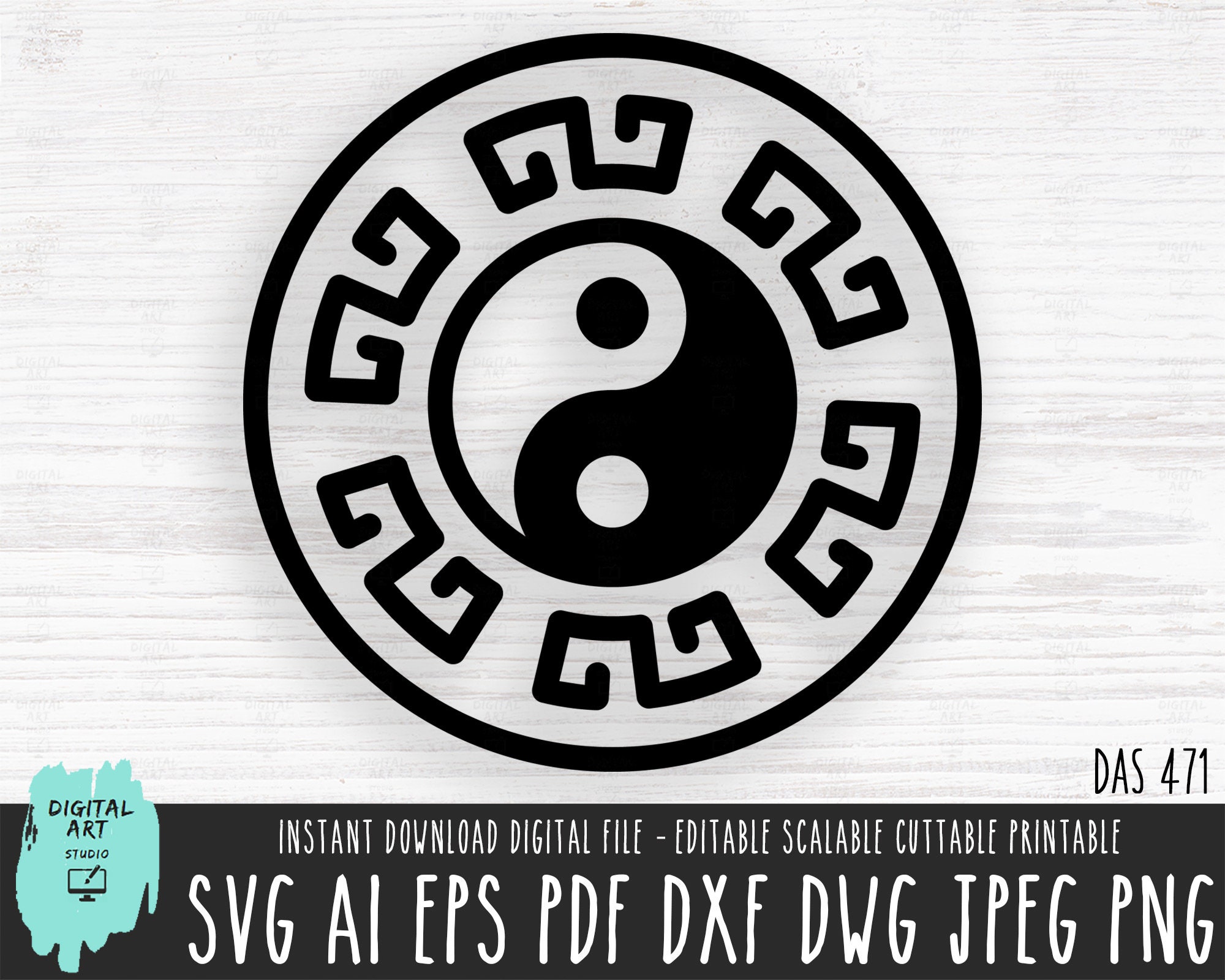 Yin Yang Symbol Svg Yin Yang Printable Cut File Yin Yang - Etsy UK