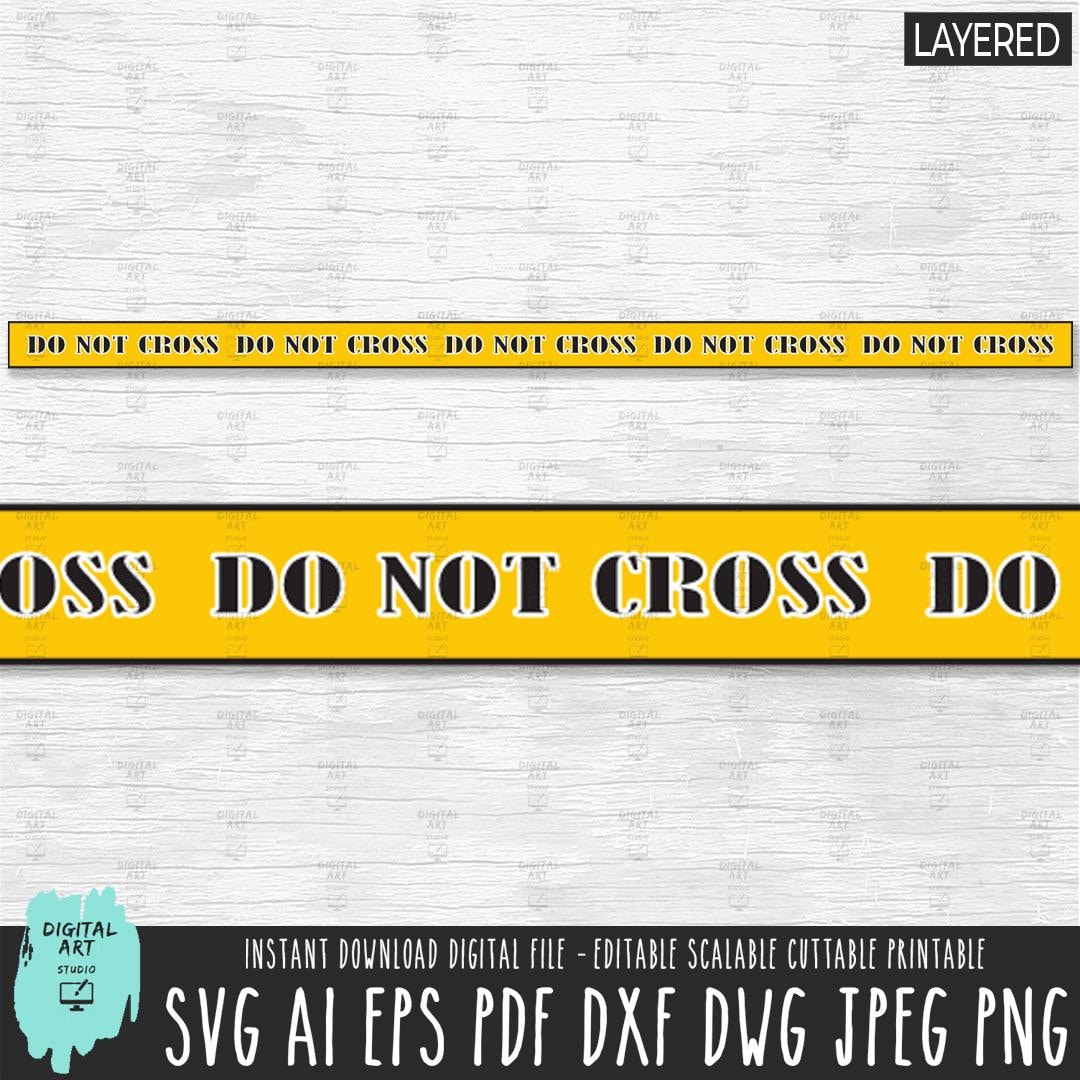 Do Not Cross Line Pattern Layered SVG, Danger Svg, Chevron Warning Line ...