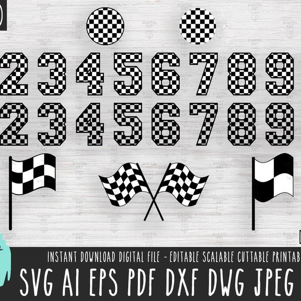Vector Racing Numbers - Etsy